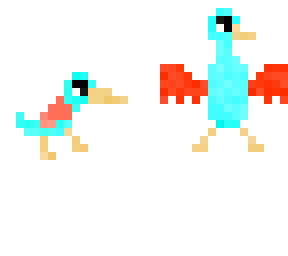 bird pixel art | Minecraft Skin