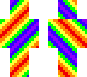 Neon Rainbow Triangle Illusion | Minecraft Skin