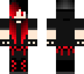 Red Emo Girl (fixed) | Minecraft Skin