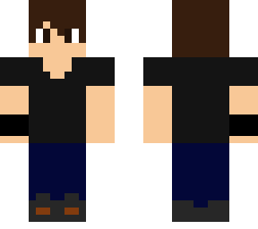 boy with black t-shirt | Minecraft Skin