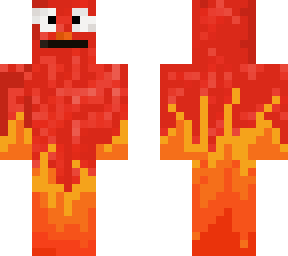 burning elmo | Minecraft Skin