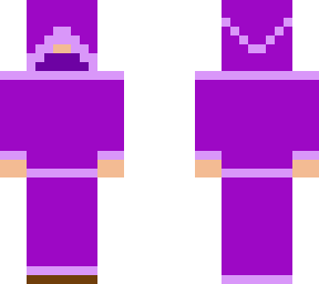 Masked, Hooded Purple Figure w/ Robe | Minecraft Skin