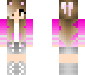 Pink Cat Girl | Minecraft Skin