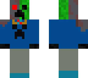 cyborg creeper(fixed colure) | Minecraft Skin