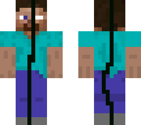 Half Steve half herobrine | Minecraft Skin