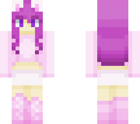Pink cat girl | Minecraft Skin