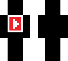 Youtube logo (unfortunately squished) | Minecraft Skin