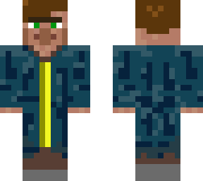 blue villager with hairs | Minecraft Skin