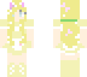 Kawaii Lemon Cat Maid | Minecraft Skin