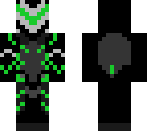 Omega Full Armor with Green Lights | Minecraft Skin