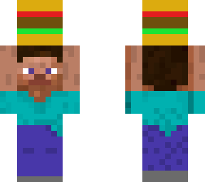 steve holding a cheeseburger | Minecraft Skin