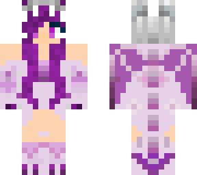 Purple dragon girl | Minecraft Skin