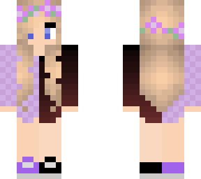 Purple Themed Half & Half Skin | Minecraft Skin