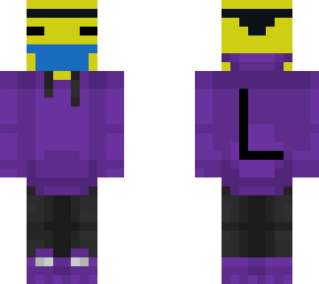 Purpled with classic face mask | Minecraft Skin