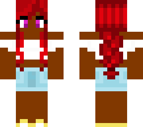 Red hair braid girl summer | Minecraft Skin