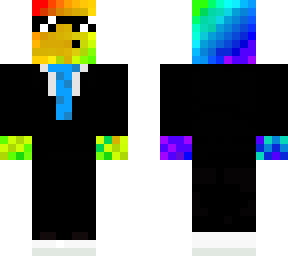 secret agent rainbow slime | Minecraft Skin