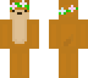 Traves Dog Wearing a Flower Crown | Minecraft Skin