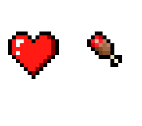 Minecraft Heart And Hunger | Minecraft Skin