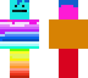 Rainbow Noob | Minecraft Skins