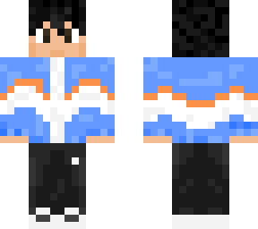 Blue and White Windbreaker | Minecraft Skin