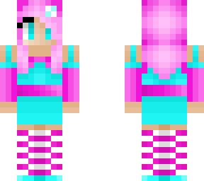Pink Peppermint girl | Minecraft Skin