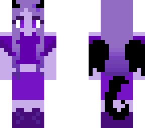 purple demon girl ;-; | Minecraft Skin