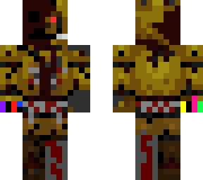 Ignited Stylized Springtrap (ADVANCED) | Minecraft Skin