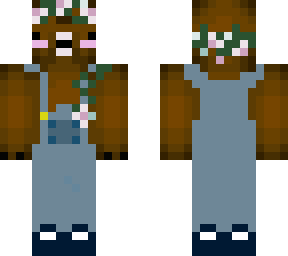 Spifey skin with flower crown and overalls | Minecraft Skin