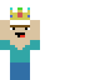 Noob Holding a crown | Minecraft Skin