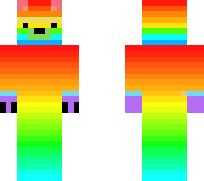 Rainbow cat | Minecraft Skin