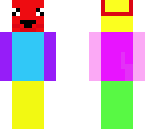 Rainbow Noob | Minecraft Skins