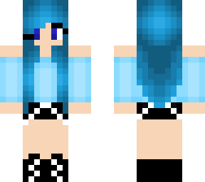 Blue Gamer Girl | Minecraft Skins