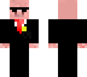 Cia pig with badge and glasses | Minecraft Skin