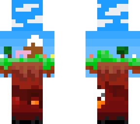 paisaje Overworld y Nether | Minecraft Skin