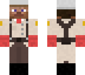 RED Medic Steve (TF2) improved | Minecraft Skin