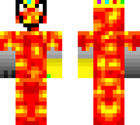 Derpy Lava Fox with Gauntlent | Minecraft Skin