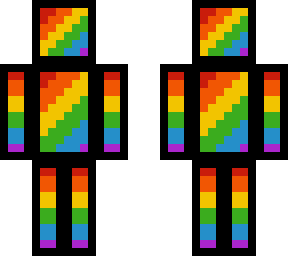 Rainbox box man | Minecraft Skin