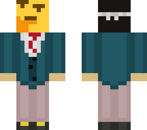 thinking mask in suit | Minecraft Skin