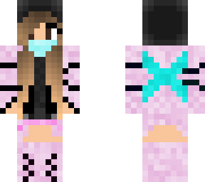 Cute girl with mask | Minecraft Skin