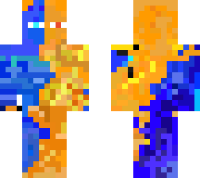 Fire and water Demon | Minecraft Skin