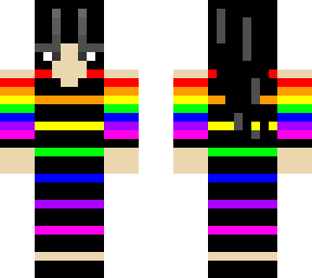 rainbow neon black | Minecraft Skins