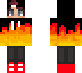 Fire Hoodie Boy | Minecraft Skin