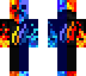 Half Lava Half Ice Preston | Minecraft Skin