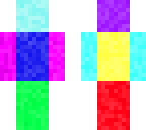 This is a colourful skin made from all the colours. #PLSUSE | Minecraft ...
