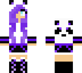 fille panda violette | Minecraft Skin