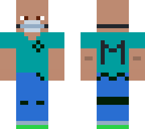 steve calvo con mascarilla | Minecraft Skin