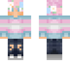 trans icon herobrine | Minecraft Skins