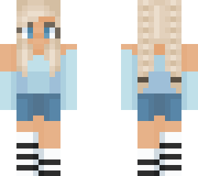 Blonde girl with braids | Minecraft Skin