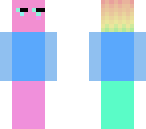 Blue & pink girl | Minecraft Skin