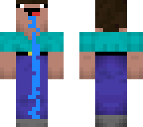 Noob 1234 with drool dripping from his mouth | Minecraft Skin